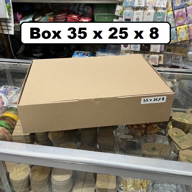 Jual Box Kotak Kardus 35 x 25 x 8 cm , Box Die Cut, Kotak Kado ...