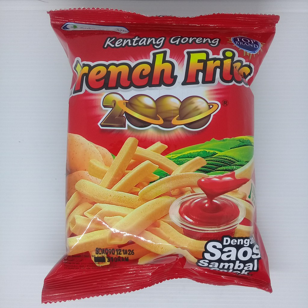 Jual FRENCH FRIES 2000 KENTANG GORENG DENGAN SAOS COLEK 24 gram ...