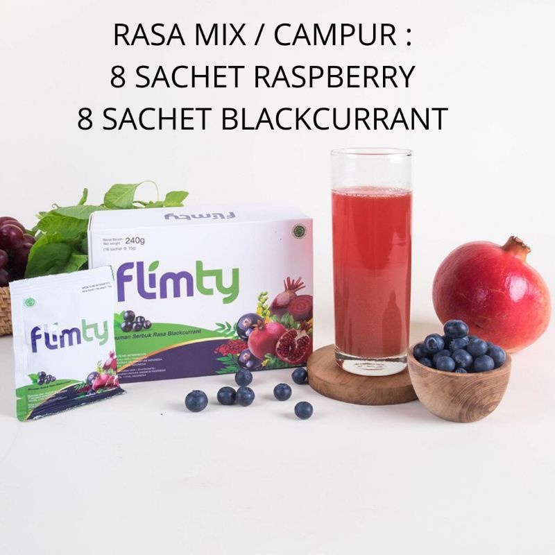 Jual Flimty Fiber | Antidioksidan Rasa Blackcurrant | Raspberry - 1 Box ...