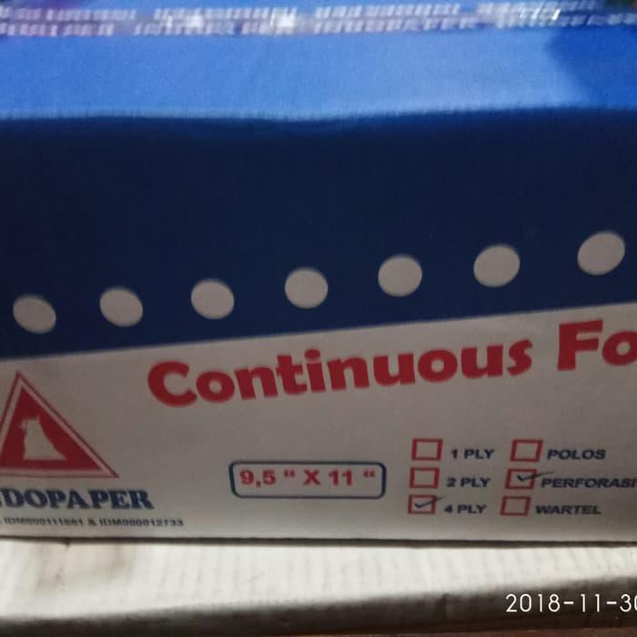 Jual Kertas / Continuous Form 4 Ply Prs Atau Bagi 2 Indopaper | Shopee ...