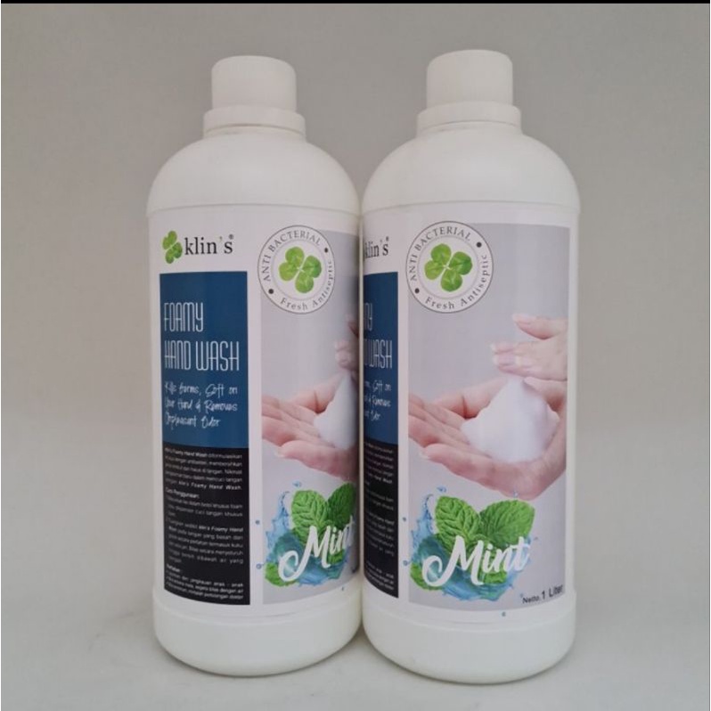Jual Sabun cuci tangan busa aroma MINT 1 liter l Foaming hand wash ...