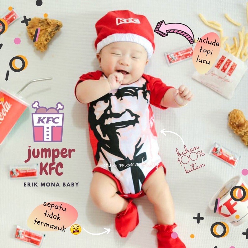 Jual Jumper KFC / Jumper Bayi Motif Colonel Sanders KFC / Jumper Bayi ...
