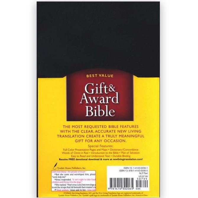 Jual ALKITAB - NLT Gifts & Award Bible - Black | Shopee Indonesia