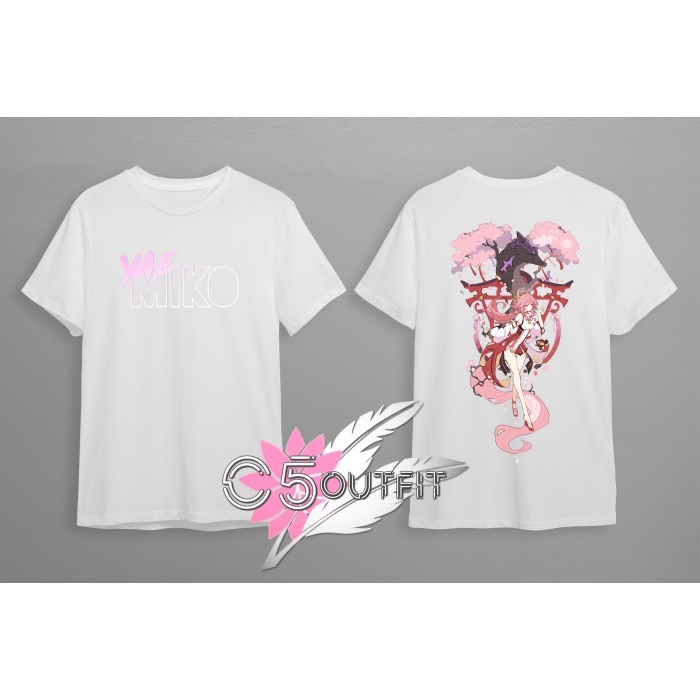 Jual KAOS GENSHIN IMPACT YAE MIKO SAKURA FOX TREE INAZUMA MAIDEN COMBED ...