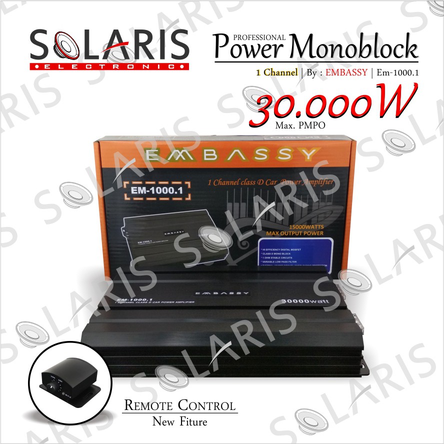 Jual POWER MONOBLOCK CLASS D EMBASSY EM-1000.1 Channel | Shopee Indonesia