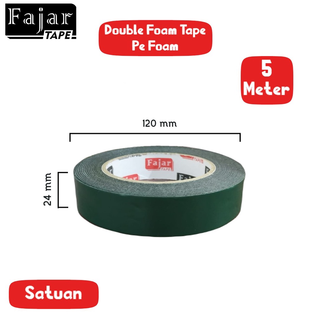Jual Double Foam Tape / PE Foam / Black / 24mm x 5m | Shopee Indonesia