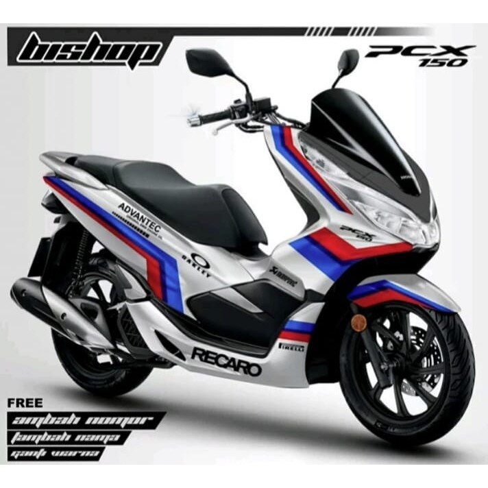 Jual Sticker decal full body Honda PCX Putih Merah Biru | Shopee Indonesia