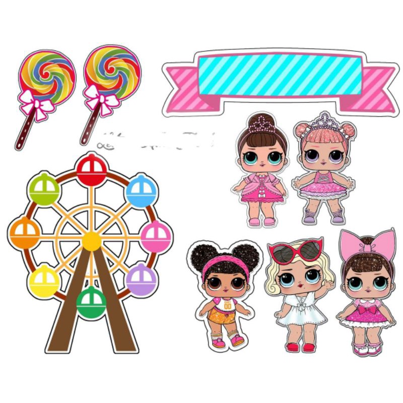 Jual Topper cake Custom Ucapan tema LOL baner kue ultah Toko_Renata ...