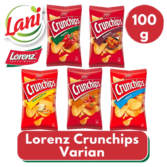 Jual Lorenz Crunchips Potato Chips All Varian Salted / Barbecue / Red ...