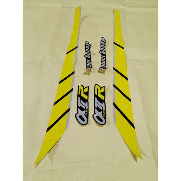 Jual striping stiker list body Yamaha Alfa power scoop kuning lemon ...