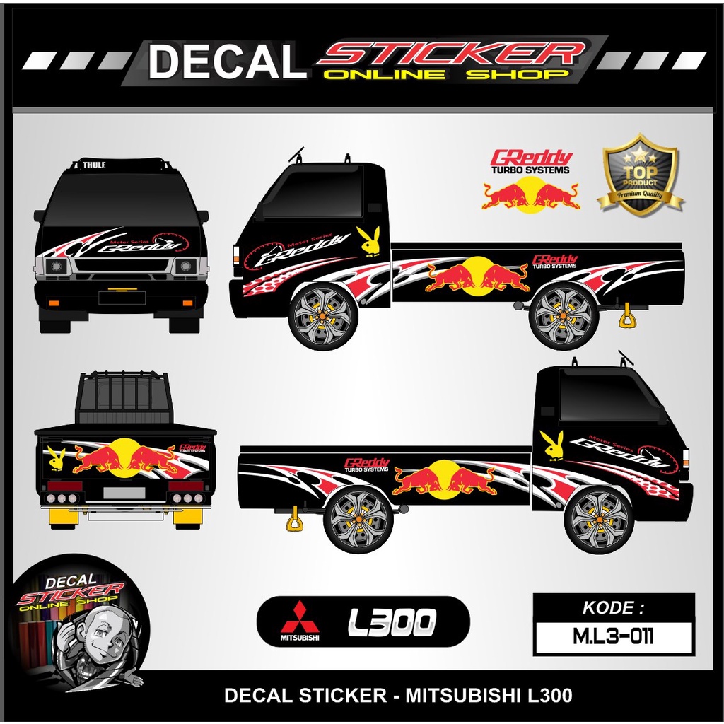 Jual STIKER MOBIL PICKUP L300 STICKER DECAL PRINT VARIASI FULL BODY ...