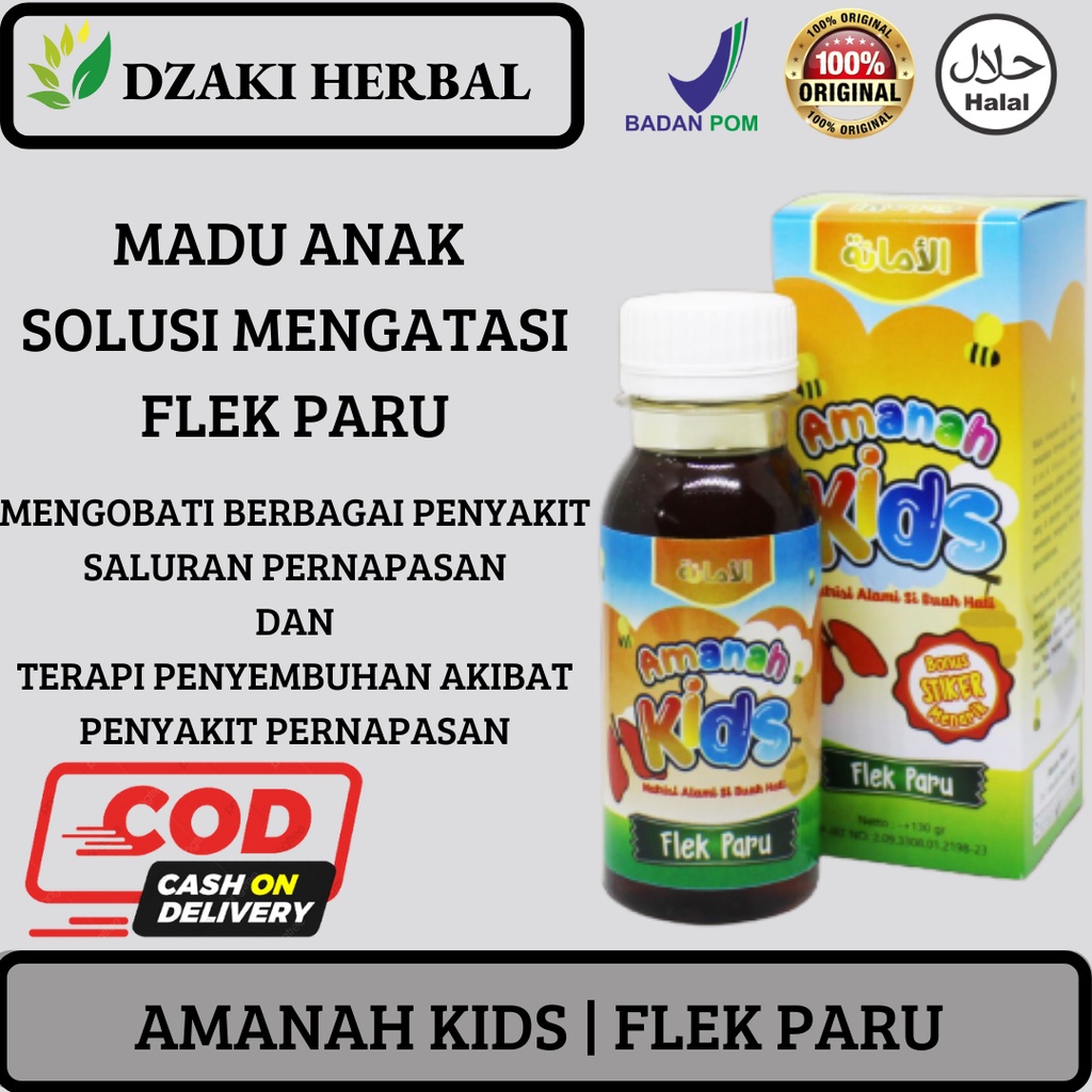 Jual Madu Flek Paru Anak Amanah Kids Obat Flek Paru Anak | Obat Saluran ...