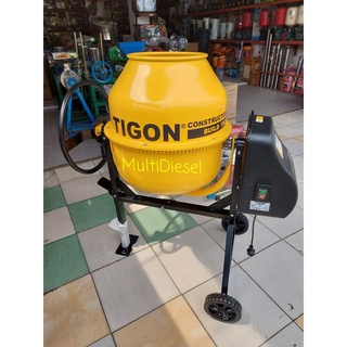Jual Mesin Pengaduk Semen Beton Listrik 120liter TIGON Molen Mini Cocrete Mixer | Shopee Indonesia