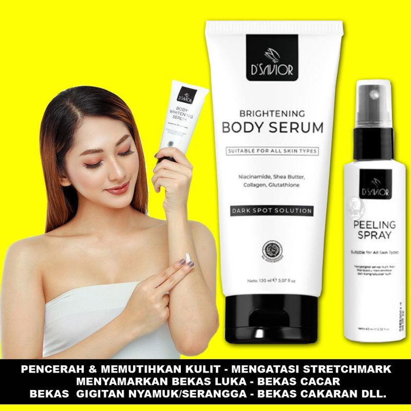 Jual DSavior Body Whitening Serum Pemutih Kulit Badan menghilangkan ...