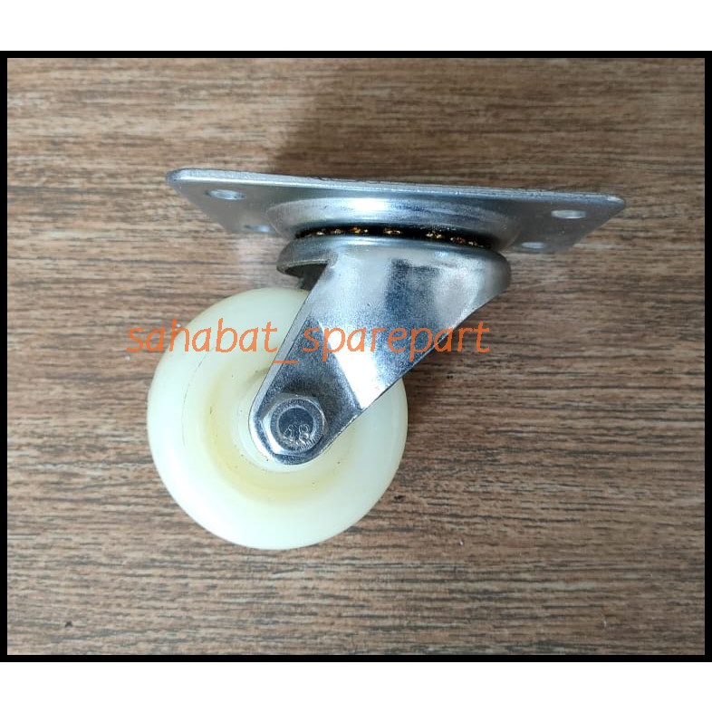 Jual RODA TROLI NILON DIAMETER 2,5 INCH PUTARAN 360 DERAJAT | Shopee ...