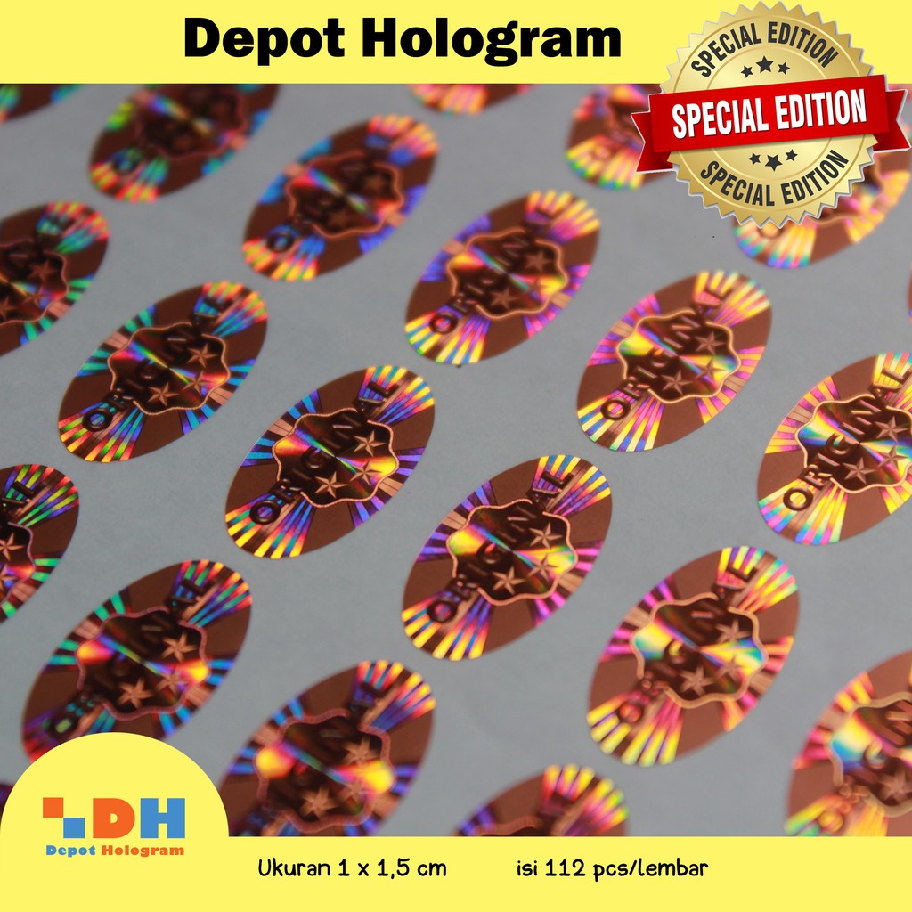 Jual Stiker Hologram 3D Oval 3 Bintang 1 x 1.8 cm | Shopee Indonesia