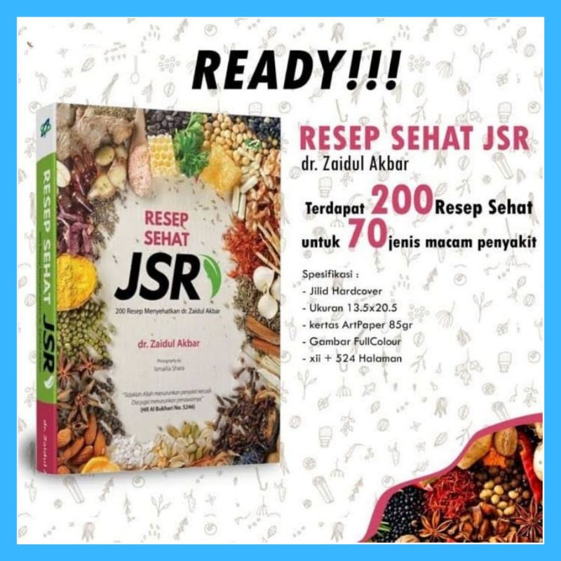 Jual Buku Resep Jurus Sehat Rasulullah - Resep JSR dr. Zaidul Akbar - Resep Sehat JSR - Buku ...