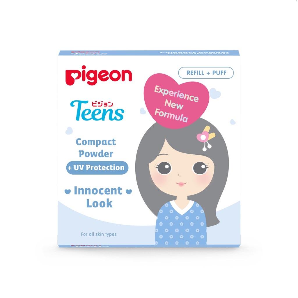 Jual Bedak Remaja Pigeon Teens UV Protection dan Refill 14gr | Shopee ...