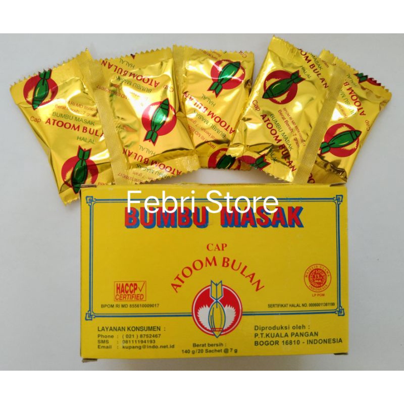 Jual BUMBU TABUR CAP ATOOM/ATOM BULAN 7 GRAM (HARGA PER 1 SACHET ...