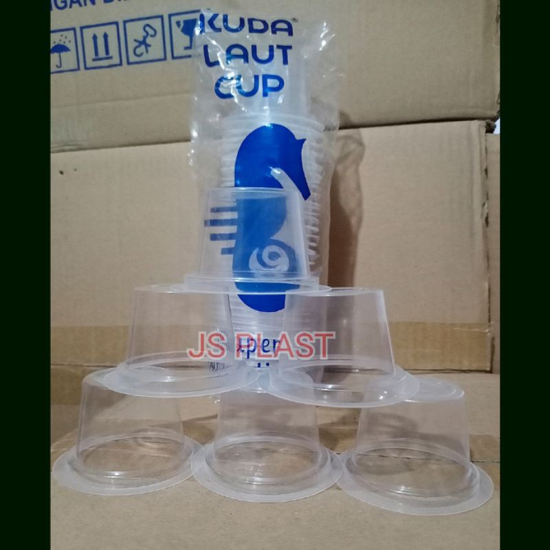 Jual Gelas Plastik 50ml dan 65ml isi 50pcs Cup Bening Kecil agar Puding ...