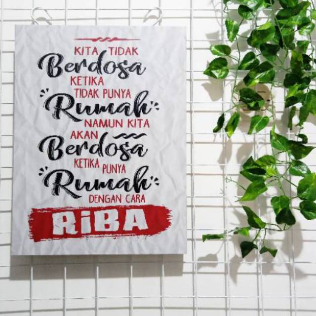 Jual Poster Kayu Rumah & Riba | Shopee Indonesia