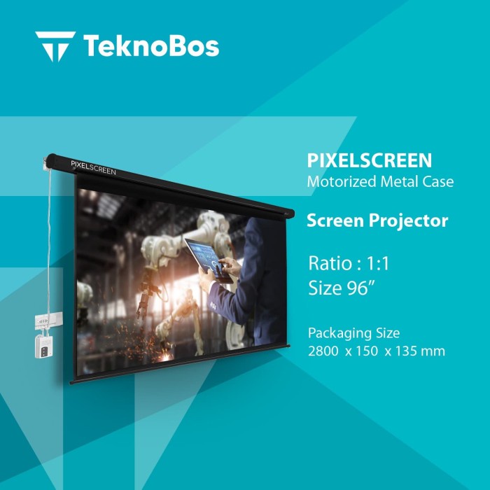 Jual PIXELSCREEN SCREEN PROJECTOR MOTORIZED 96 INCH | Shopee Indonesia