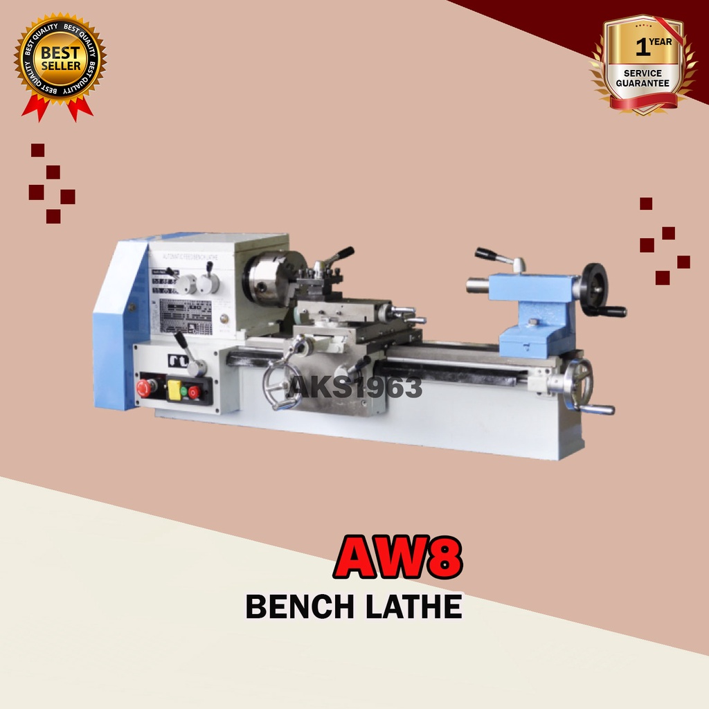 Jual Mesin Bubut Besi / Bubut Logam / Bench Lathe Machine 200x430mm ...
