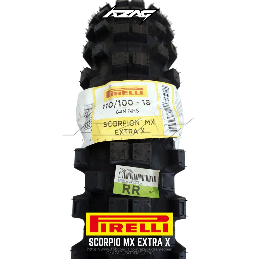 Jual Ban Belakang Motocross 110 100 18 PIRELLI SCORPION MX EXTRA X ...