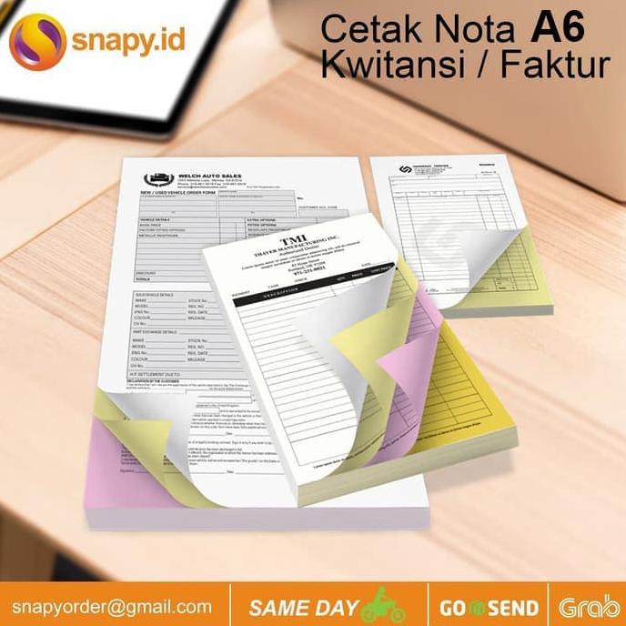 Jual CETAK NOTA / KUITANSI / FAKTUR A6 - 1 PLY BW TERJAMIN | Shopee ...