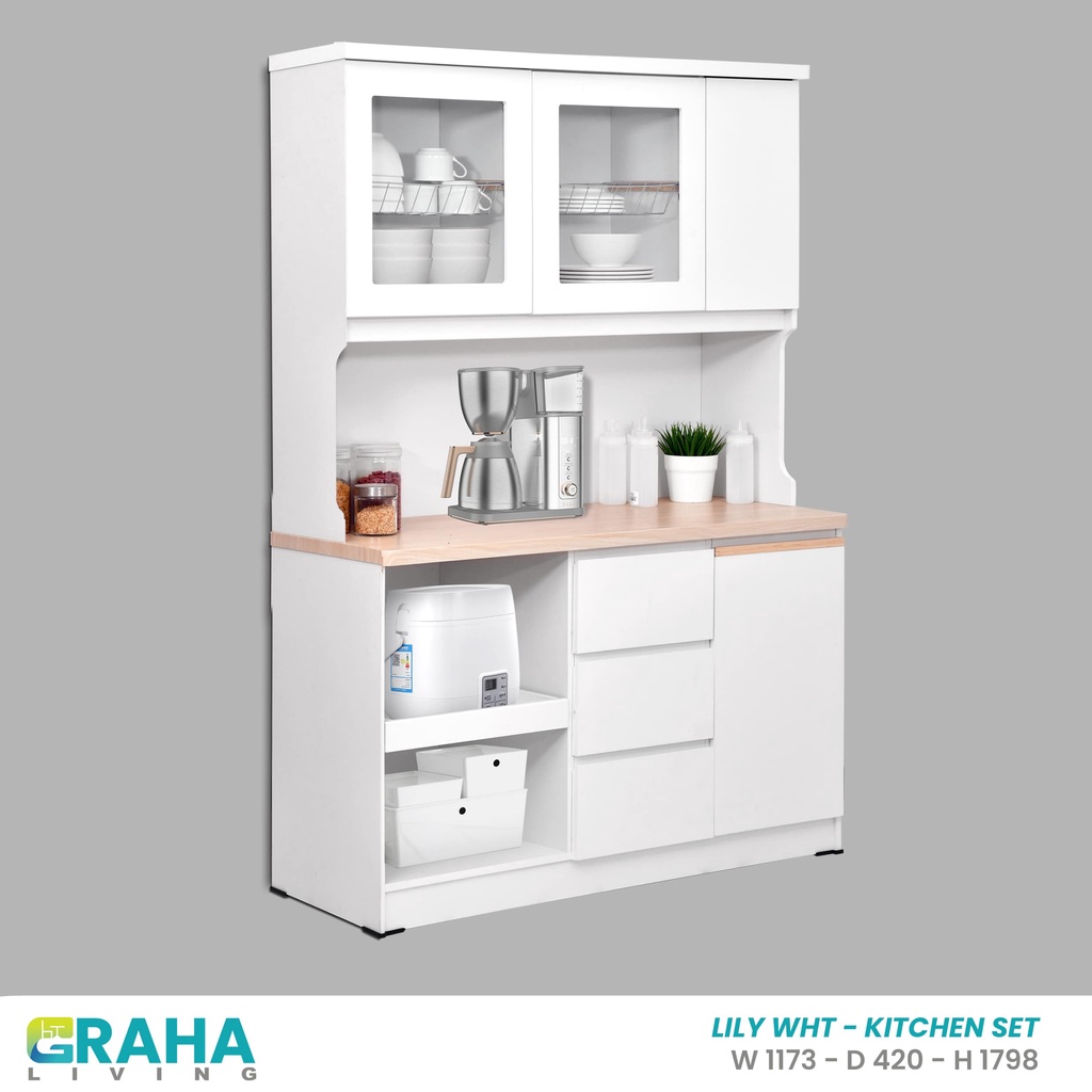 Jual GRAHA - LILY Lemari Sayur Kitchen Set Rak Piring Murah Free Kirim Rakit Jabodetabek ...