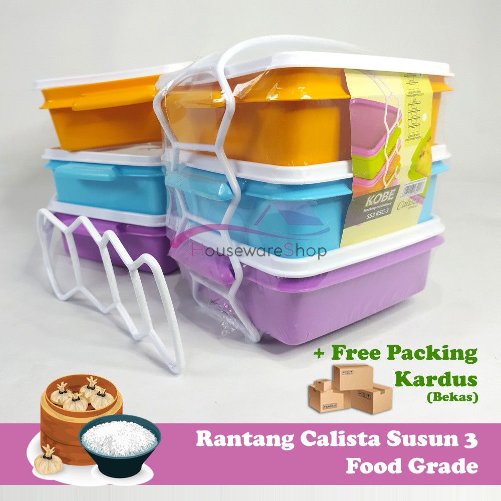 Jual Rantang / Tempat Makan Calista Susun 3 | Shopee Indonesia