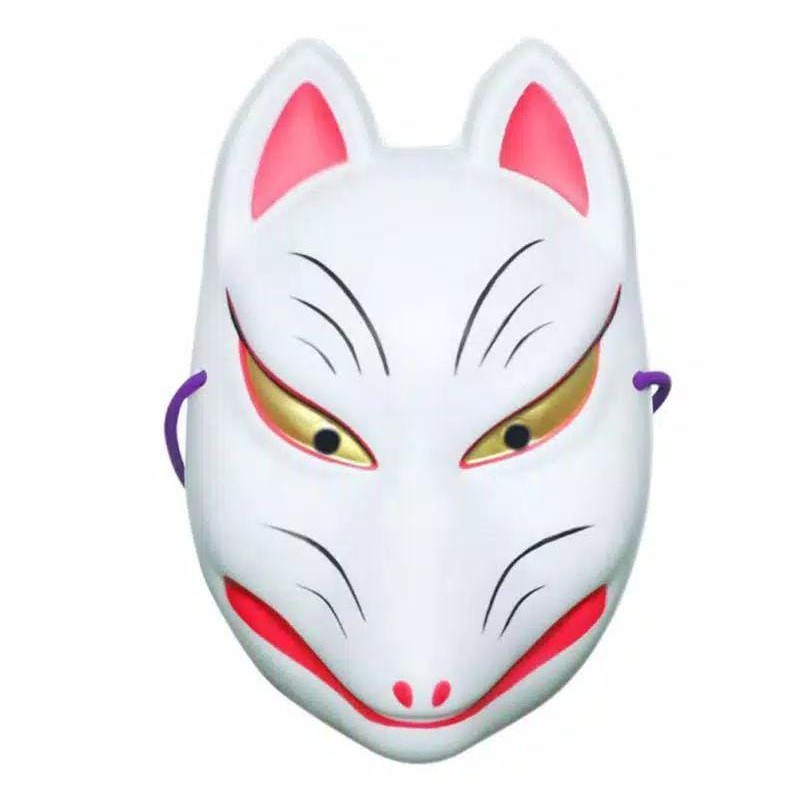 Jual Topeng Kitsune Siluman Rubah FullFace Cosplay Japanese Mask Anime ...