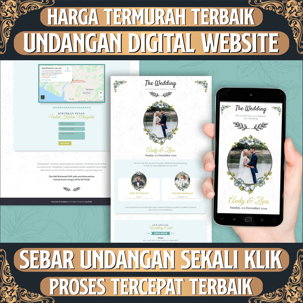 Jual UNDANGAN PERNIKAHAN / UNDANGAN NIKAH / UNDANGAN DIGITAL / UNDANGAN ...