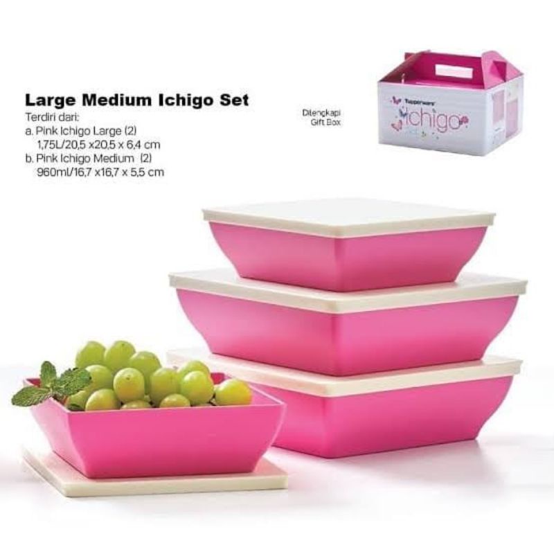 Jual Ichigo Set tupperware/wadah makanan tupwr | Shopee Indonesia
