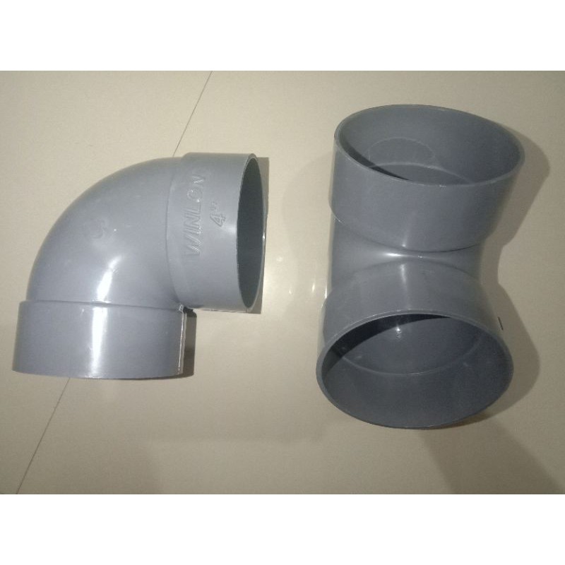 Jual Sambungan Pipa PVC Lengkung / Knee 4 inch winlon | Shopee Indonesia