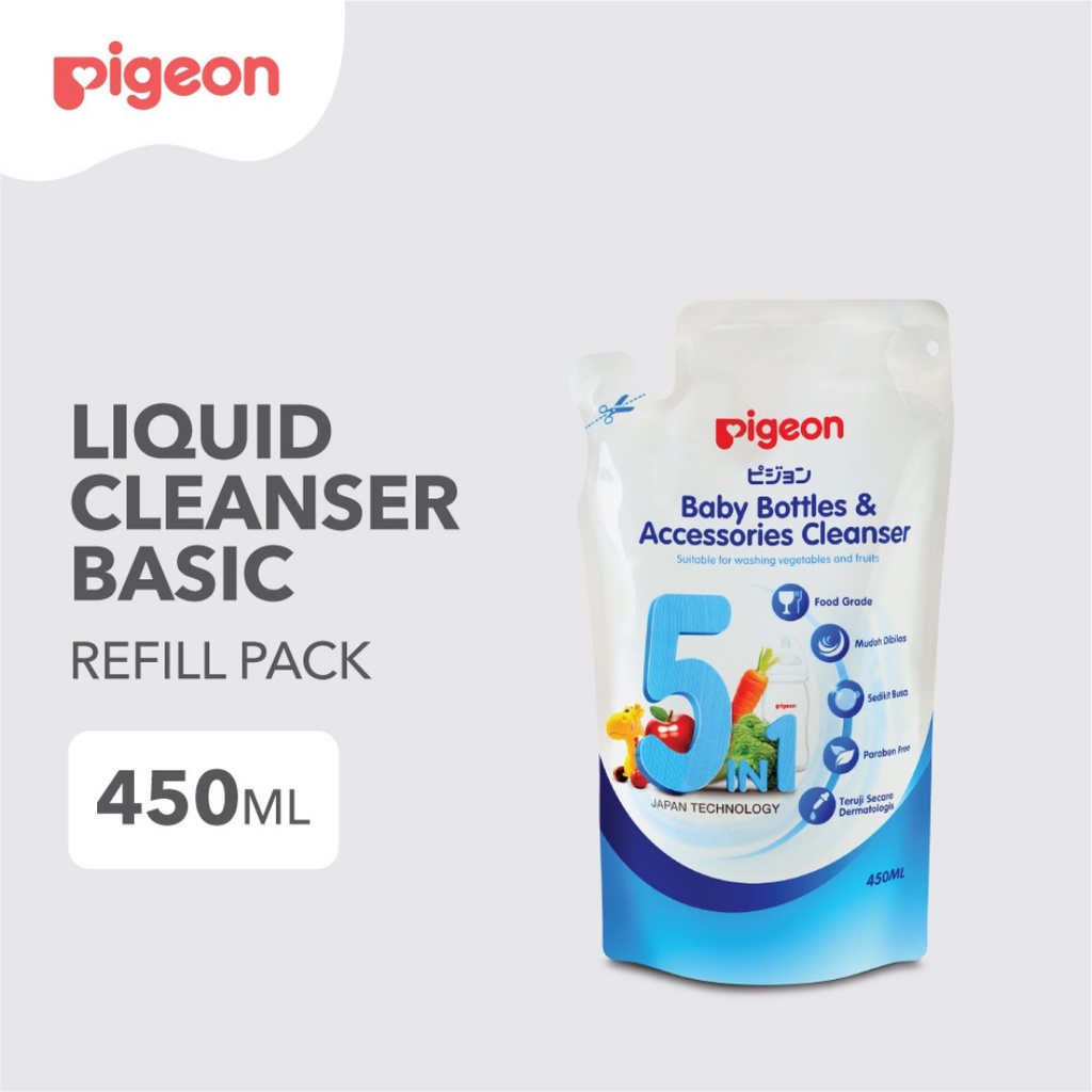 Jual Pigeon Cairan Sabun Pencuci Botol Susu Bayi Liquid Cleanser Basic ...