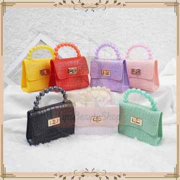 Jual Tas Jelly Glossy Mini Croco Pearl Warna | Tas Jelly Mutiara Warna ...
