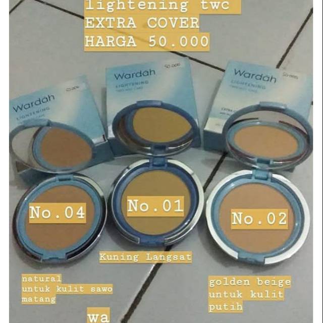 Jual Wardah twc extra cover (dengan tempat kaca bukan refil) | Shopee ...