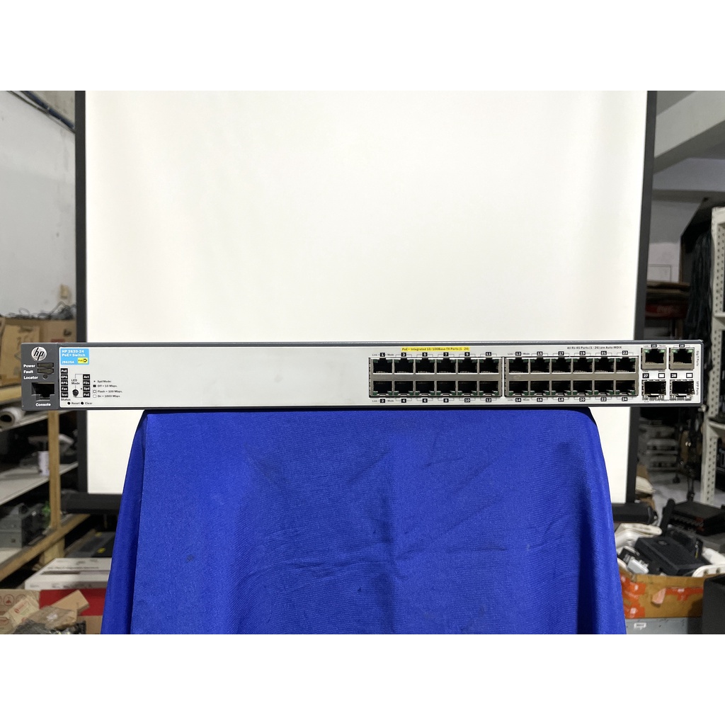 Jual switch hub hp 2620 24 j9625a 24 port 10 100 2 port gigabit poe ...