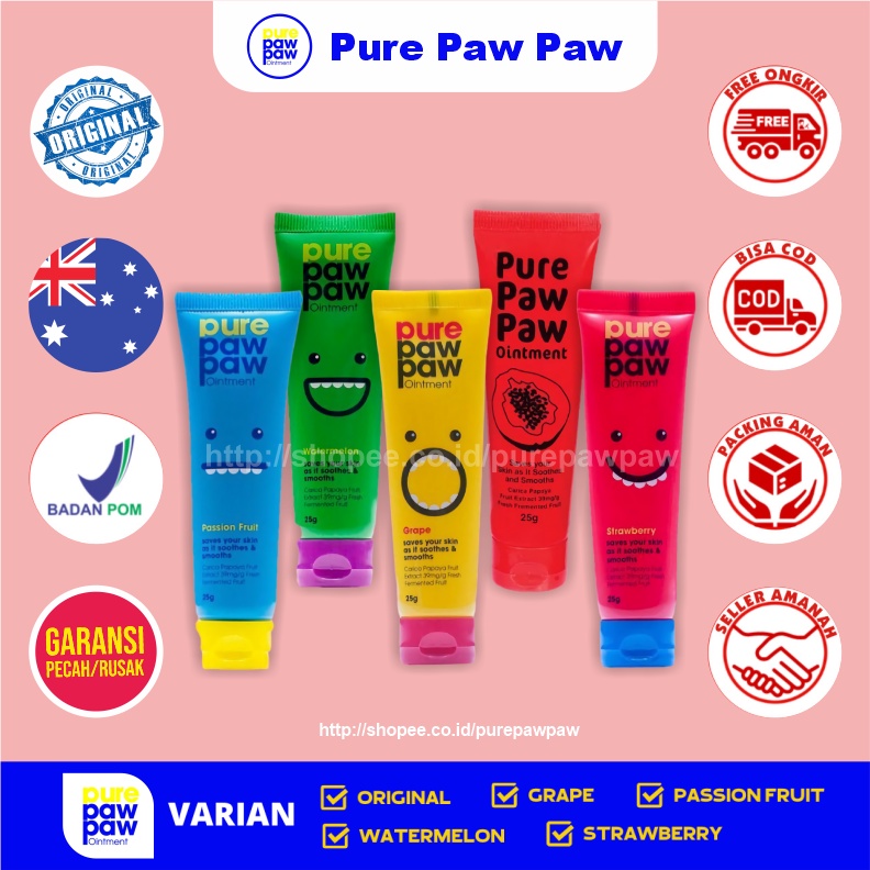 Jual Pure Paw Paw Ointment Original Australia 25 Gr / 15 Gr | Shopee ...