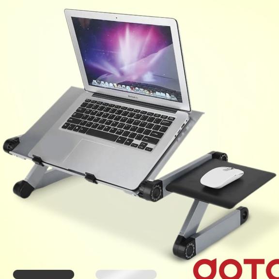 Jual Coretech Fold Meja Laptop Lipat Aluminium With Cooler Big Fan ...