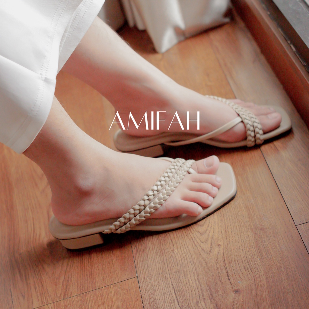 Jual AMIFAH SENDAL HEELS 3CM ( ELENA SERIES ) | Shopee Indonesia
