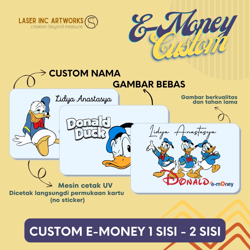 Jual Kartu Custom E-money Tap Cash E-Toll Custom Anime - 1 Sisi 2 Sisi ...