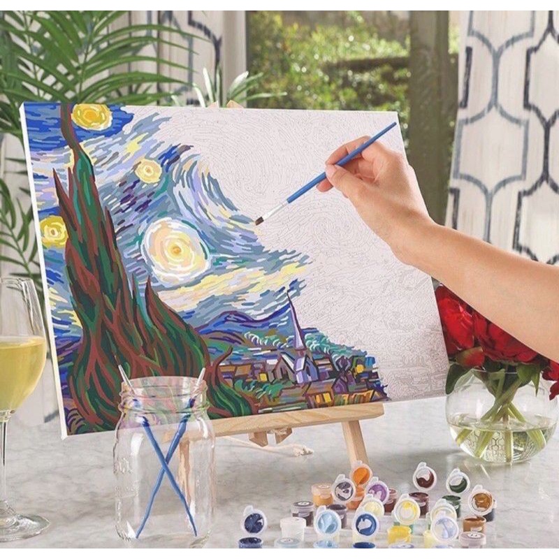 Jual PAINTING KIT CANVAS BOARD 50X40 CM | Shopee Indonesia