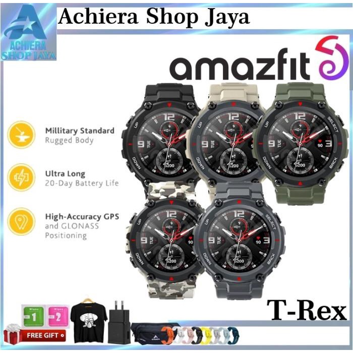 Jual Amazfit T-REX Trex Smartwatch GPS Military STD Garansi Resmi | Shopee Indonesia