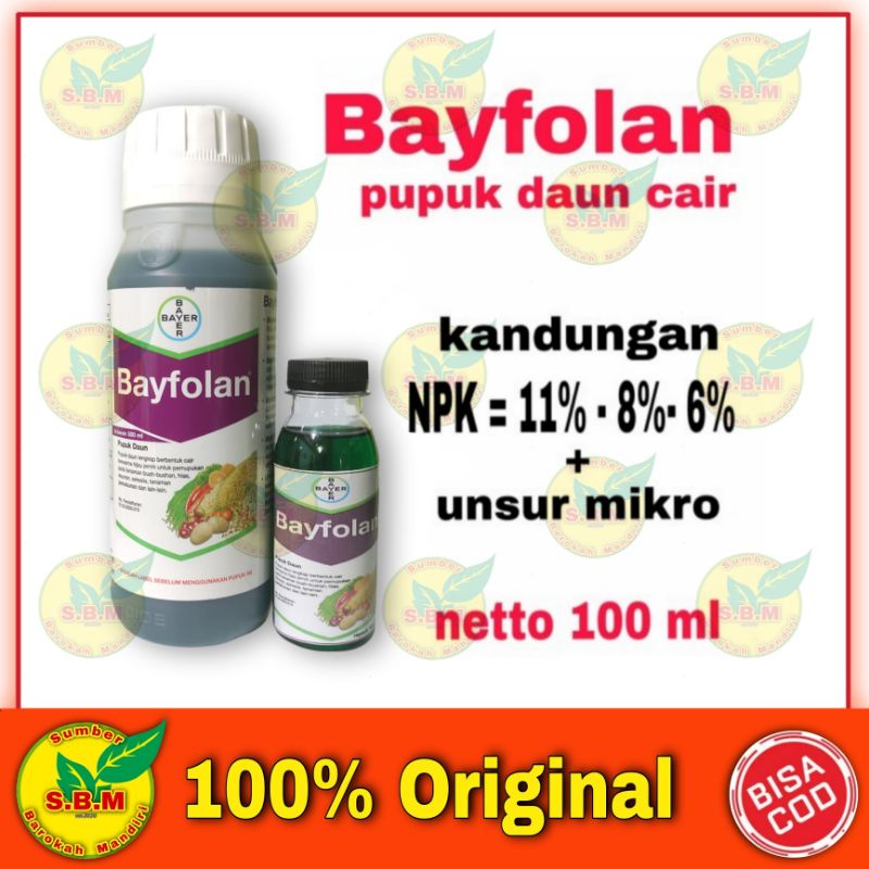 Jual Bayfolan Kemasan 100ml Pupuk Daun Lengkap Bayer Segala Jenis ...