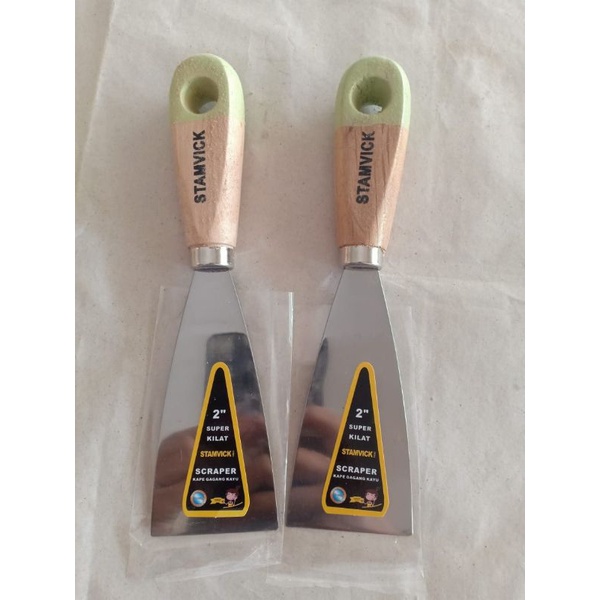 Jual Kape/Sekrup/Skrup/sendok dempul gagang kayu Merk stamvick size 2In ...