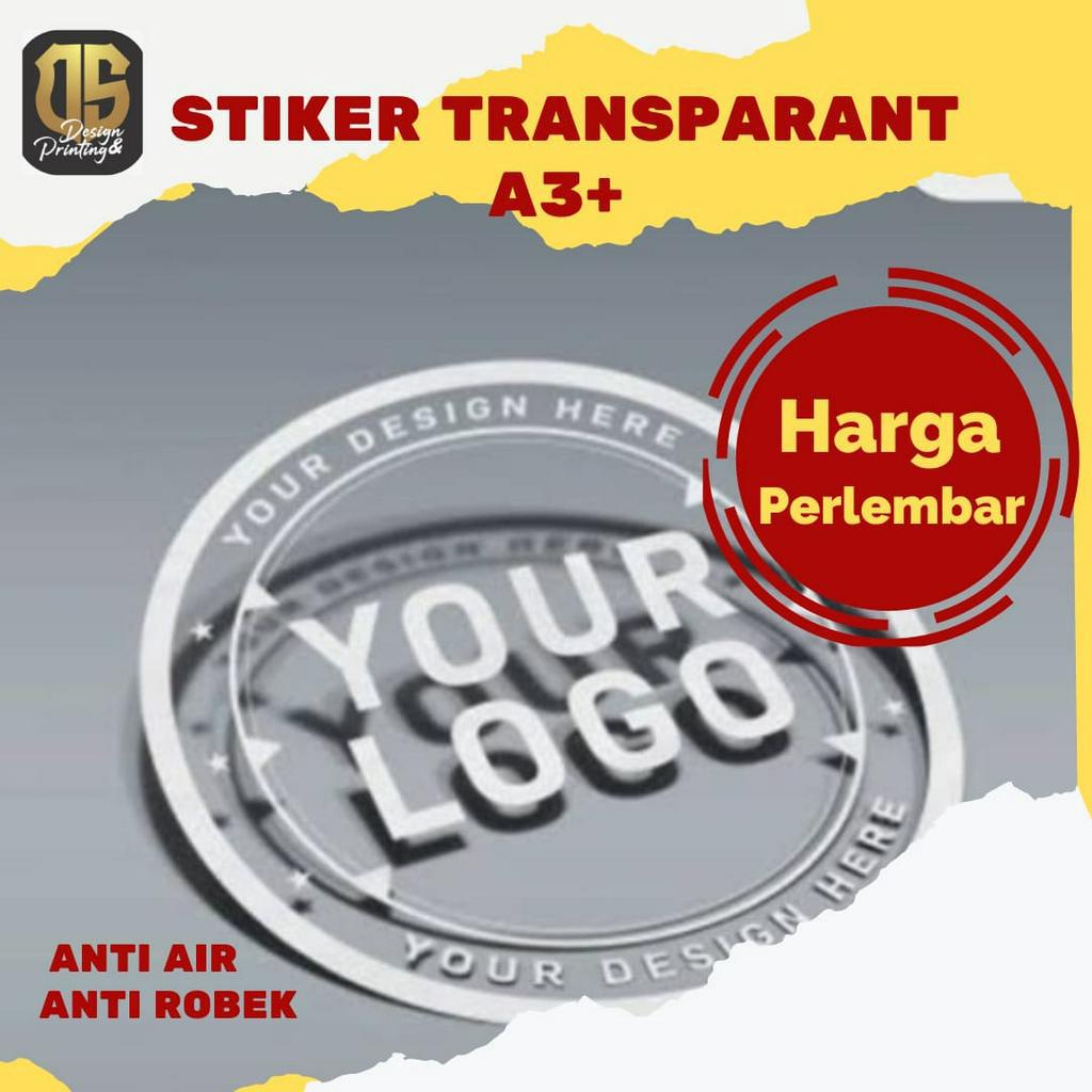 Jual Cetak Stiker Label : Bahan Vinyl TRANSPARANT Tahan Air A3+ Kiss ...