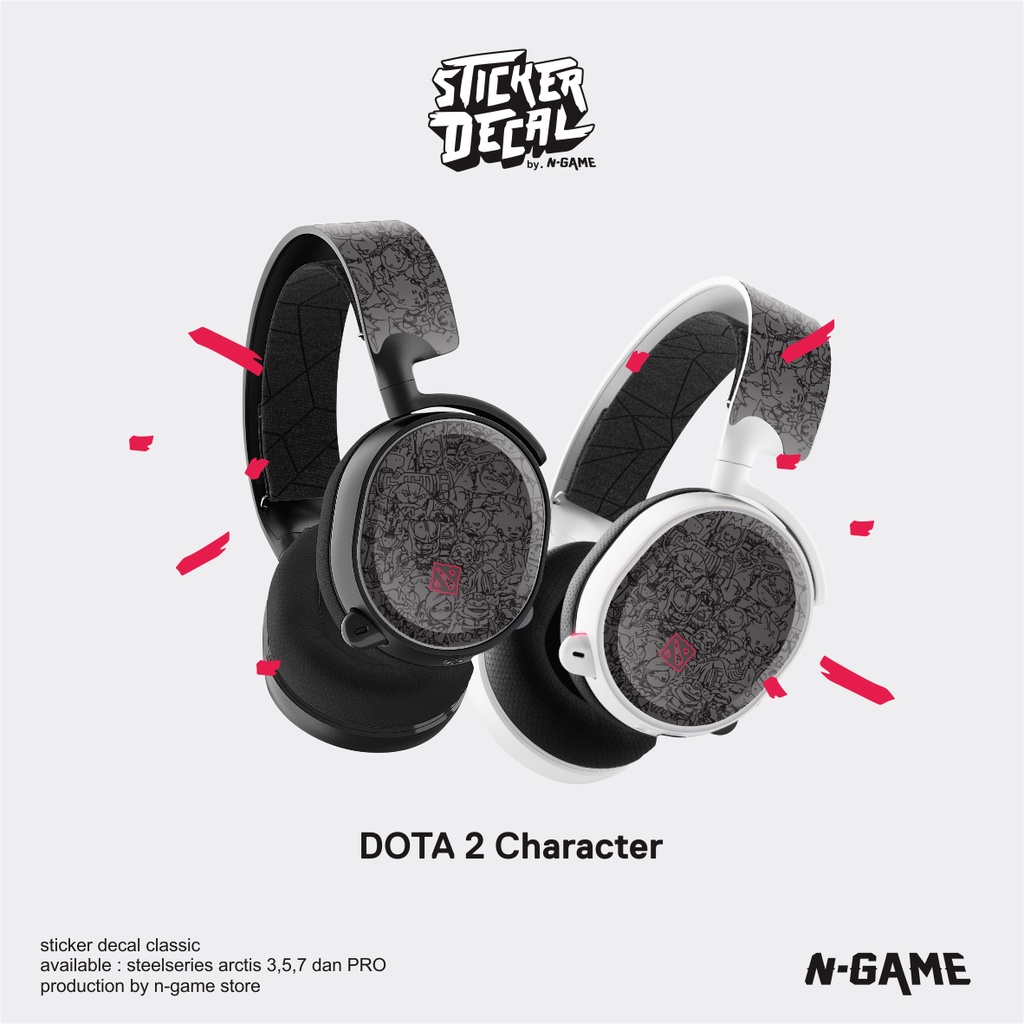 Jual Sticker Decal/Skin Protector Steelseries Arctis 3/5 Dota 2 ...