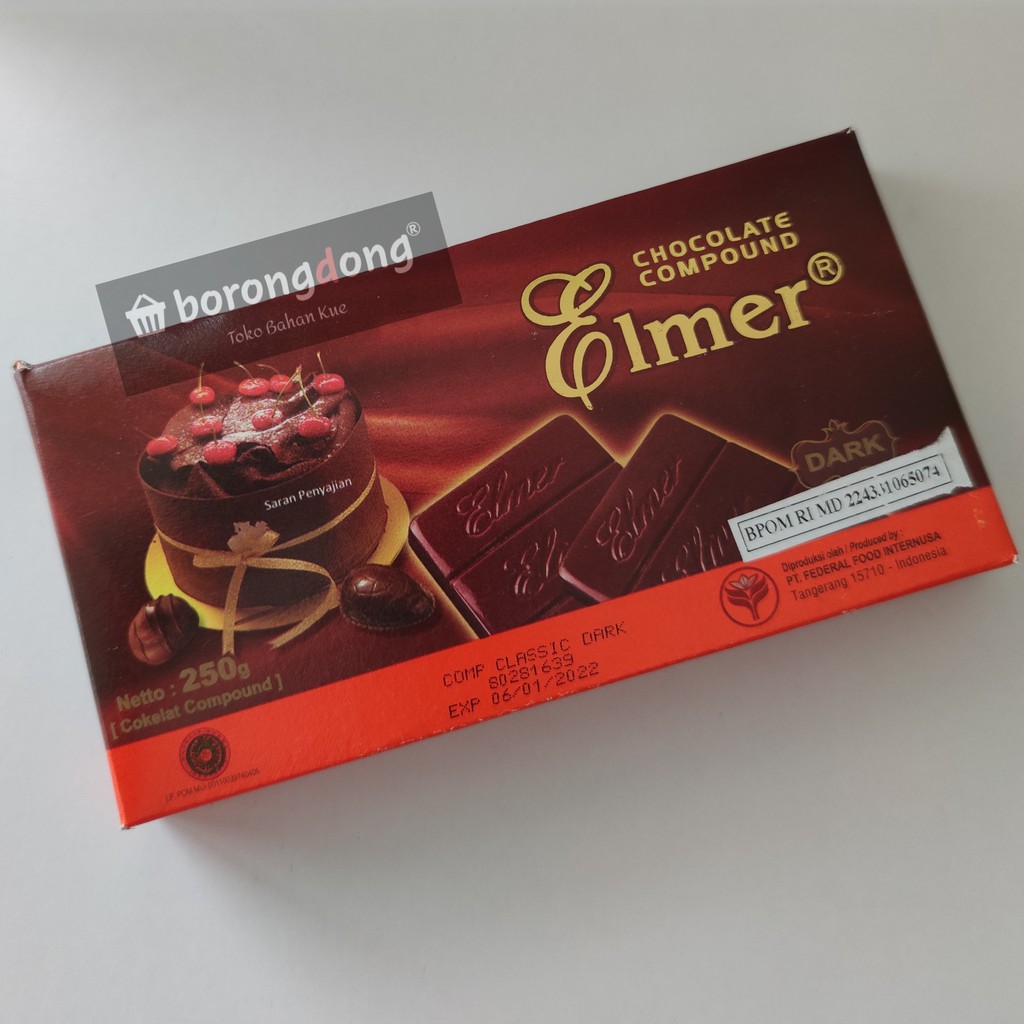 Jual Elmer Chocolate Compound 250g (Dark/White) | Shopee Indonesia